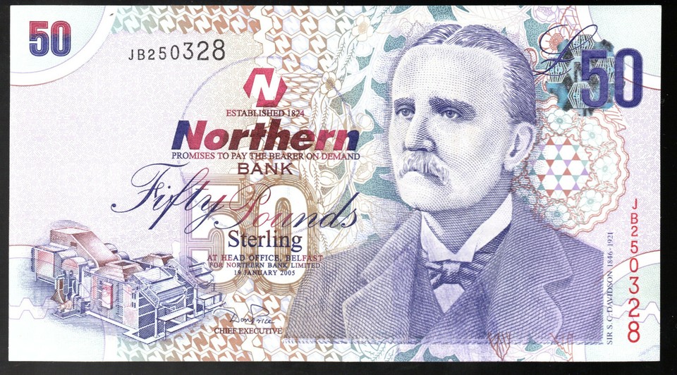 Northern bank LTD Belfast £50 Pound banknotes 1970 1981 1990 1999 2005 ...