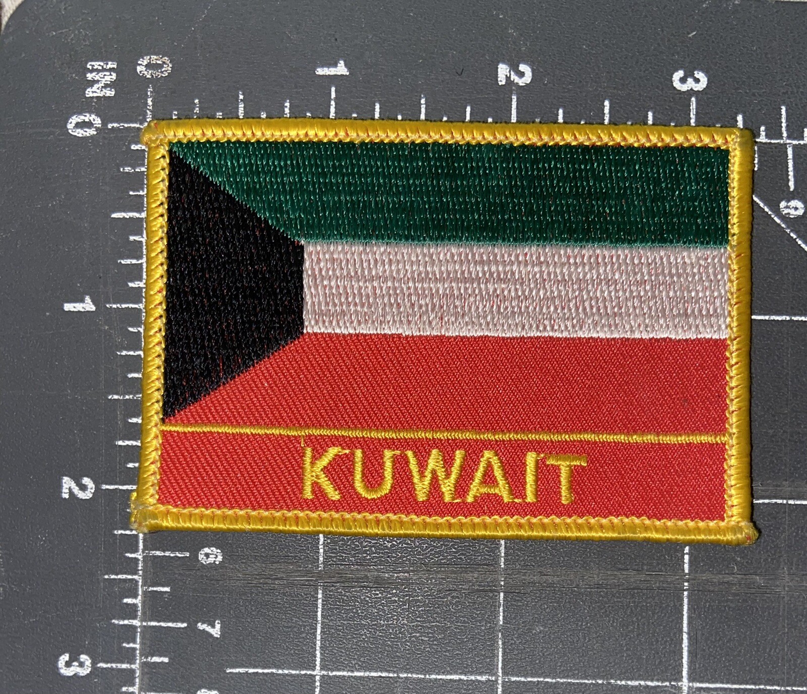 State of Kuwait National Country Flag Patch Badge Ensign Banner Middle ...