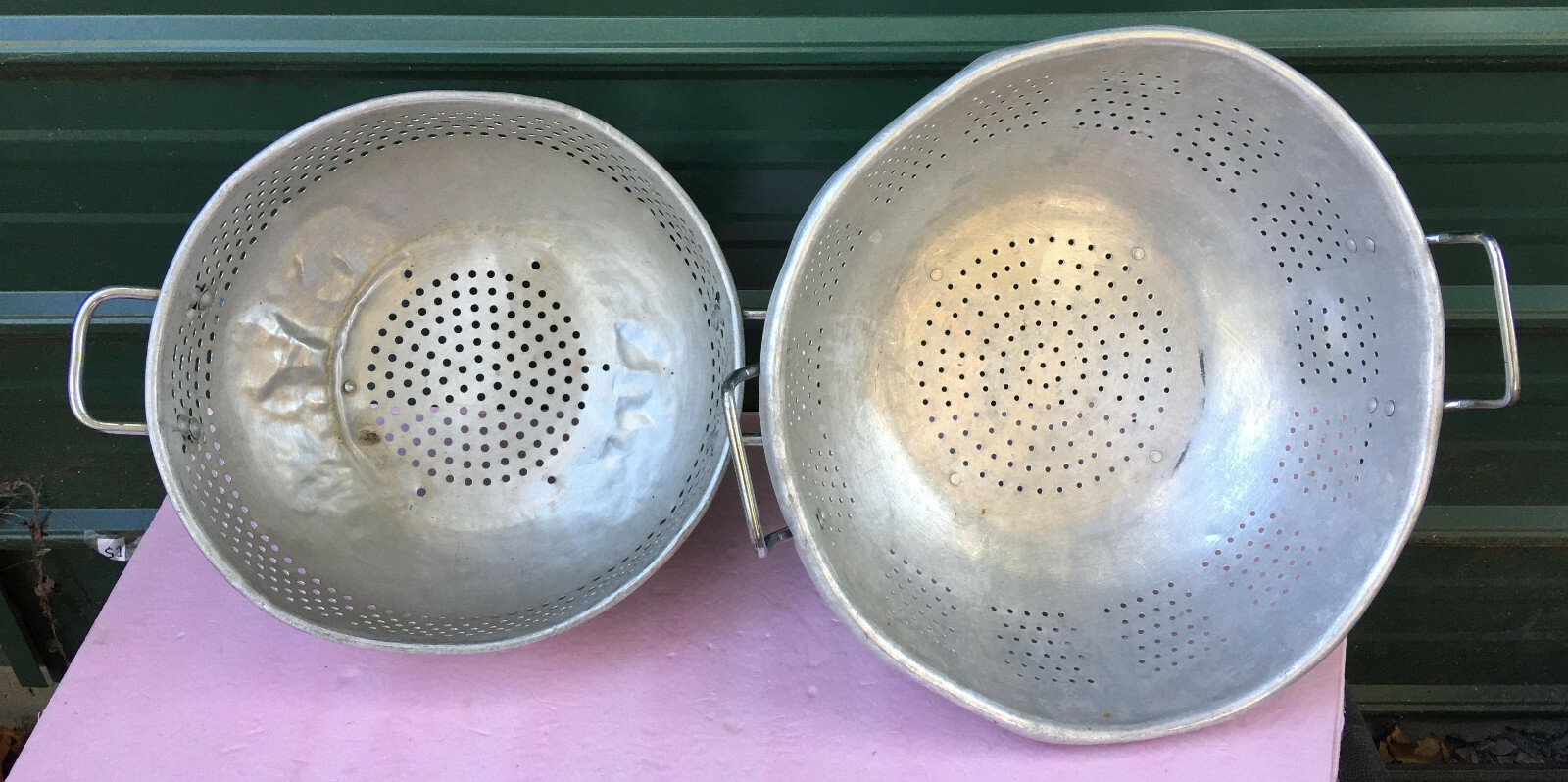2 Aluminum Colander Strainers commercial lot of 2 | eBay