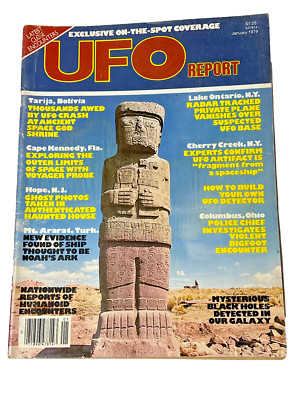 Jan. 1979 UFO Report Magazine BLACK HOLES-Noah's Ark-Bigfoot-UFO Base ...