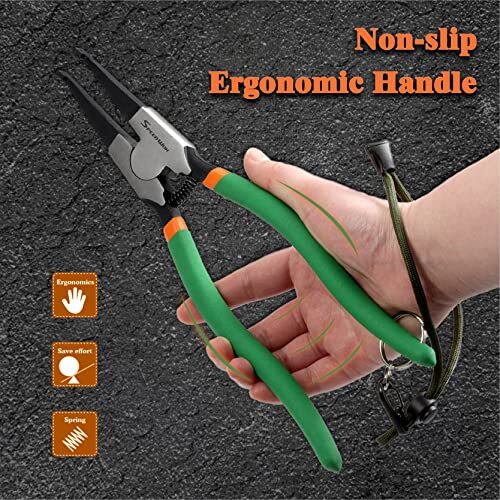 2 Pcs Special Angle Tip Lock Ring Pliers Set Retaining Rings Pliers For ...