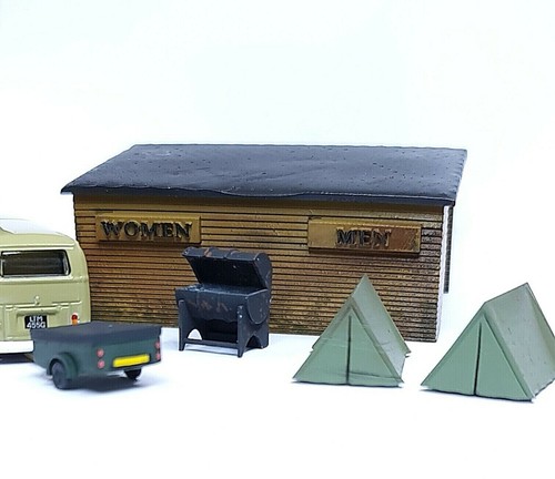 00 Gauge 1/76 Scale Camp Site Set. For diorama or display 3D Printed in ...