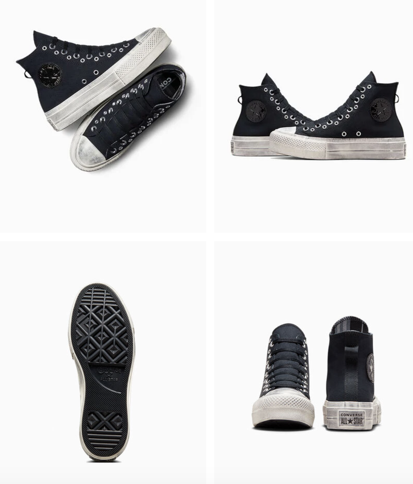 NEW Women's CONVERSE Lift Punk Rock Shoes A07679C Edgy Boots A07678C ...