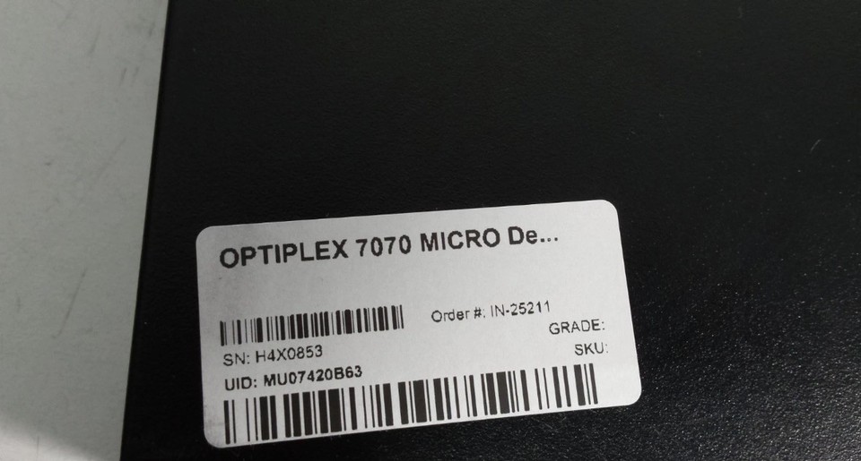 Dell OptiPlex 5770 Desktop Core i5 9500T @2.20 GHZ 8GB RAM 256GB SSD ...