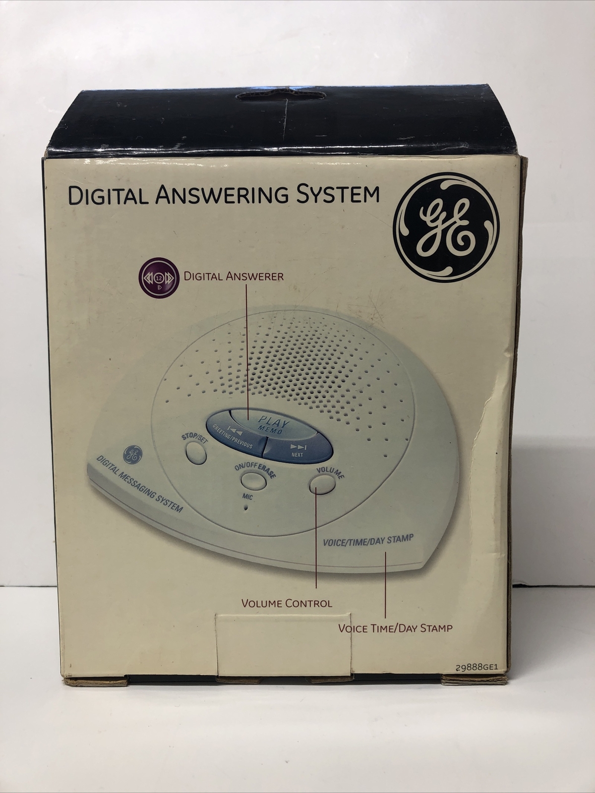 GE Digital Answering System 6 Minute Record Time Voice Time/Day Stamp ...