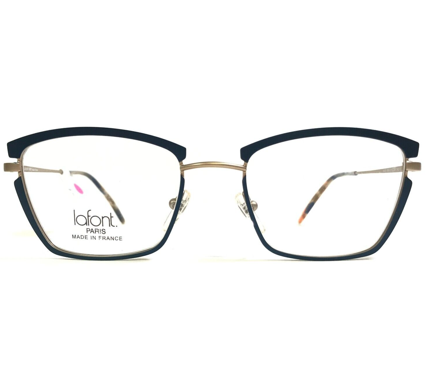 Jean Lafont Eyeglasses Frames FADO 3505 Navy Blue Matte Gold Cat Eye 51 ...