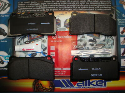 GENUINE FORD AU3 BA BF FG + MK2 BREMBO 4 POT FRONT BRAKE PAD SET TE50 ...