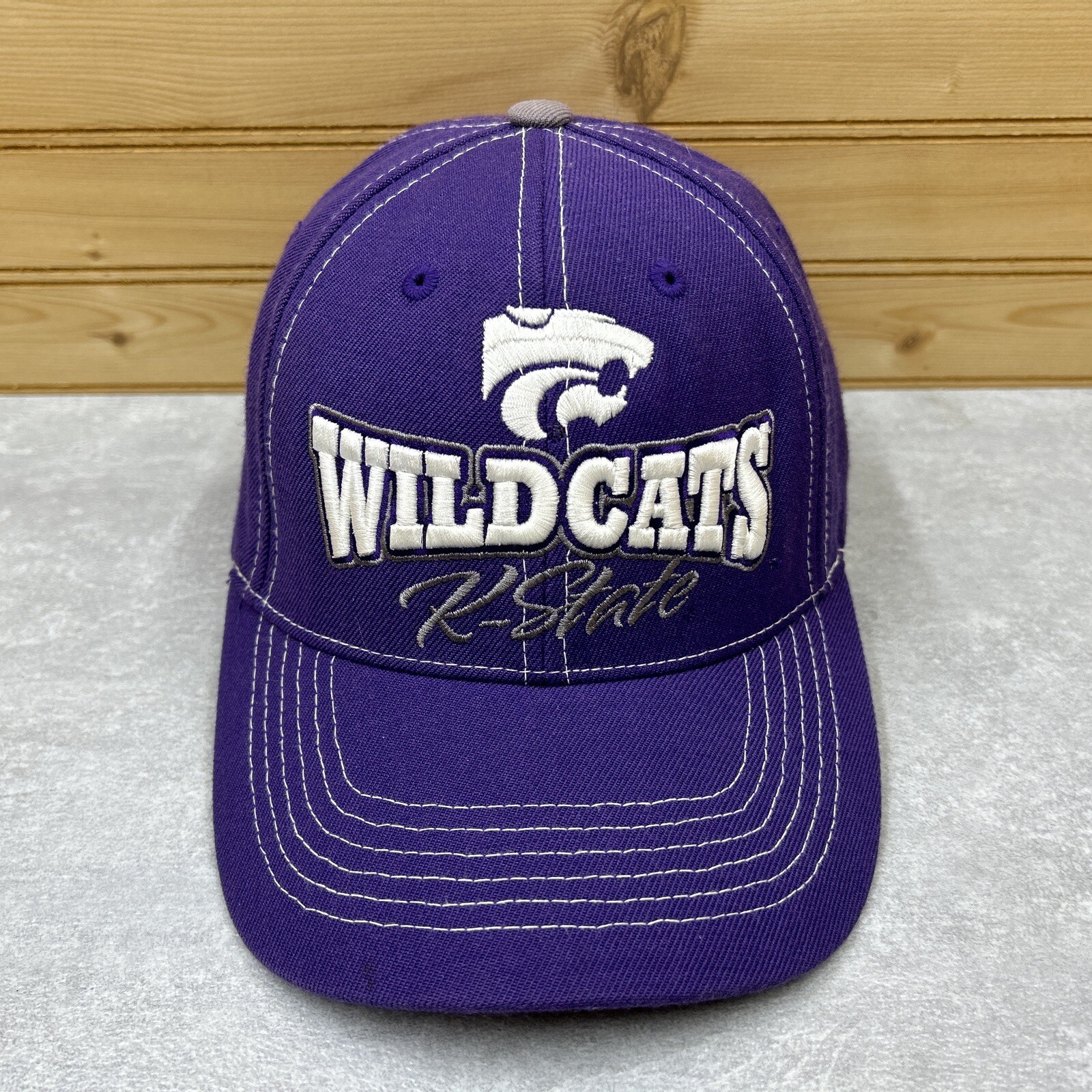 Kansas State WILDCATS Hat Ball Cap ADJUSTABLE Purple 3D Embroidered ...