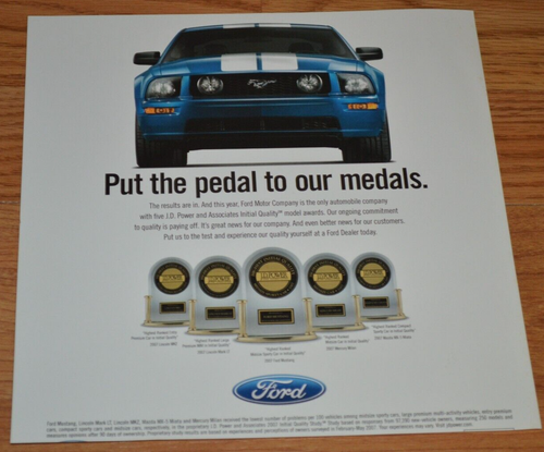 ★2007 FORD MUSTANG "AWARD WINNING" ORIGINAL ADVERTISEMENT PRINT AD-07 ...