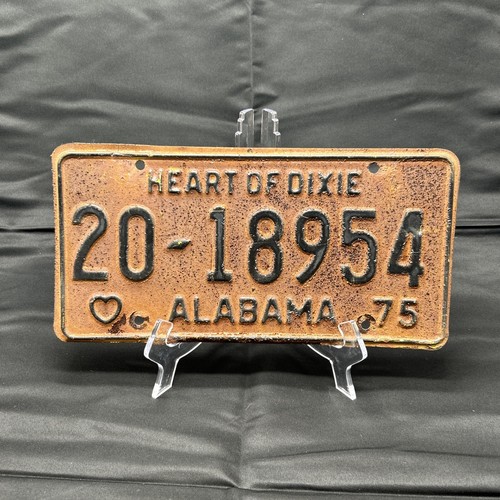 Vintage 1975 Alabama License Plate Heart of Dixie | eBay