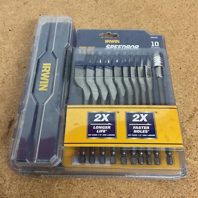 Irwin Speedbor 22 Pc. 17-6" & 5-4" Spade Bit Set with Case IWAX10PC New ...