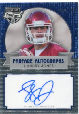 2013 Press Pass Fan Fare - LANDRY JONES - Autograph - OKLAHOMA SOONERS ...