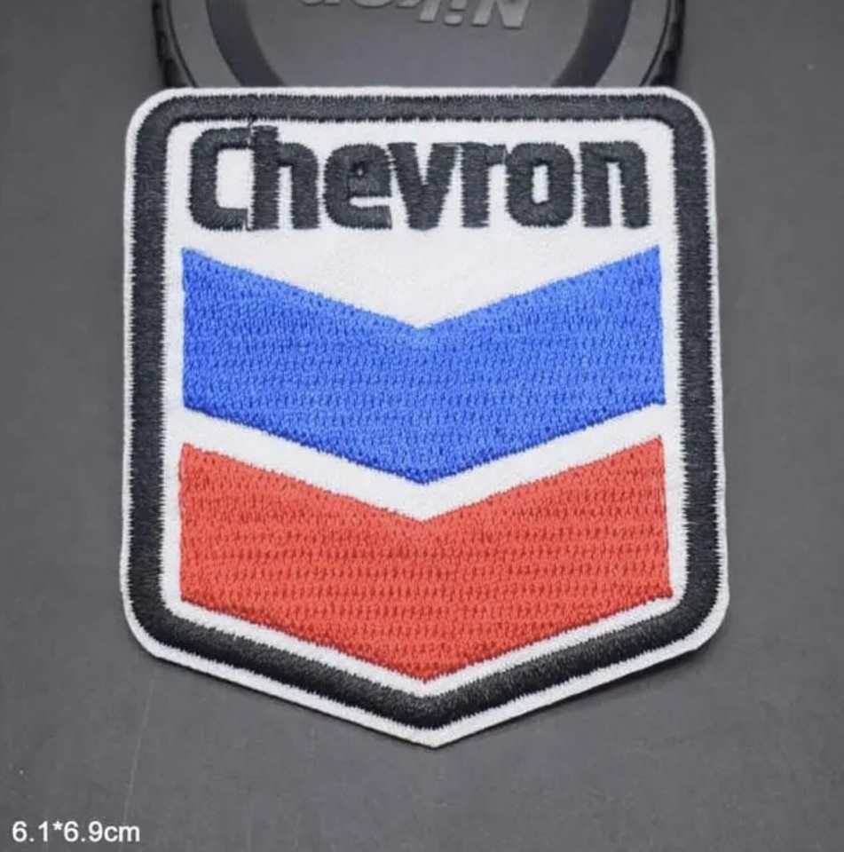 Chevron Oils Oil Motor Racing Logo Gas Fuel Mechanic Car Classic Iron ...