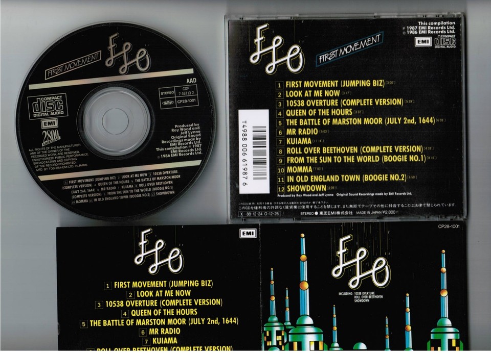 ELO First Movement JAPAN CD CP28-1001 w/ INSERT 1988 2800 GREENLINE ...