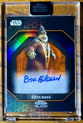 2024 TOPPS STAR WARS CHROME BLACK BOSS NASS BRIAN BLESSED AUTO ORANGE ...