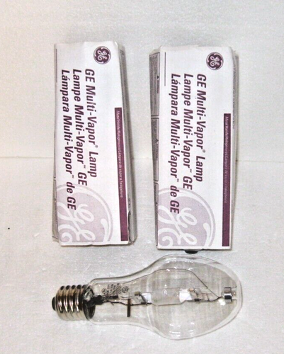 2 x GE 250w Multi-Vapor Metal Halide Lamps MVR250/U Light Bulbs USA ...