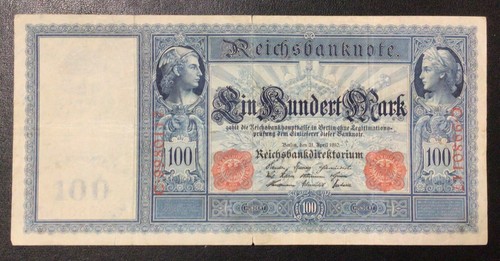 1910 GERMANY PAPER MONEY - 100 MARK BANKNOTE! | eBay