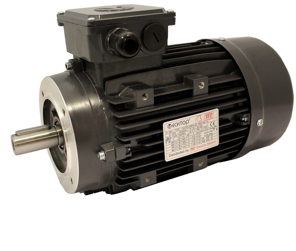 TEC Three Phase 400v Electric Motor 2 pole 3000rpm with foot flange ...