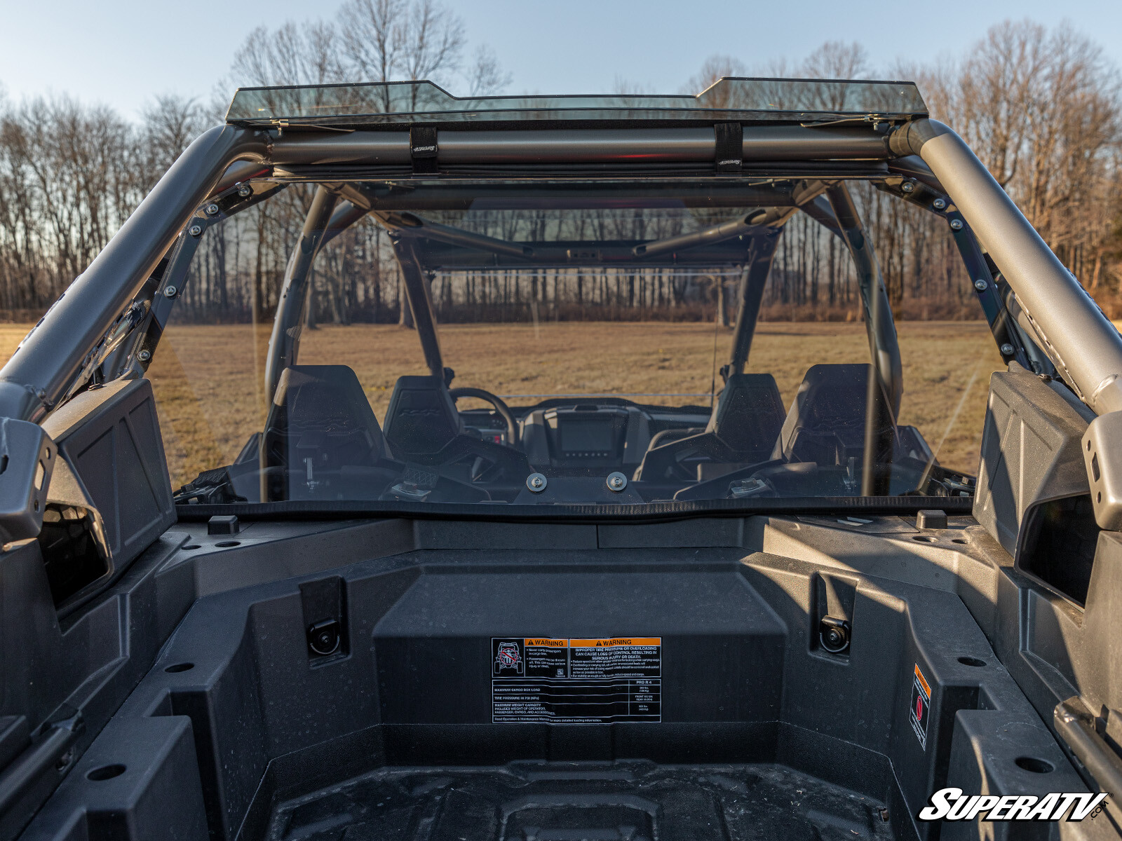 SuperATV Light Tint Polycarbonate Rear Windshield for Polaris RZR PRO R ...