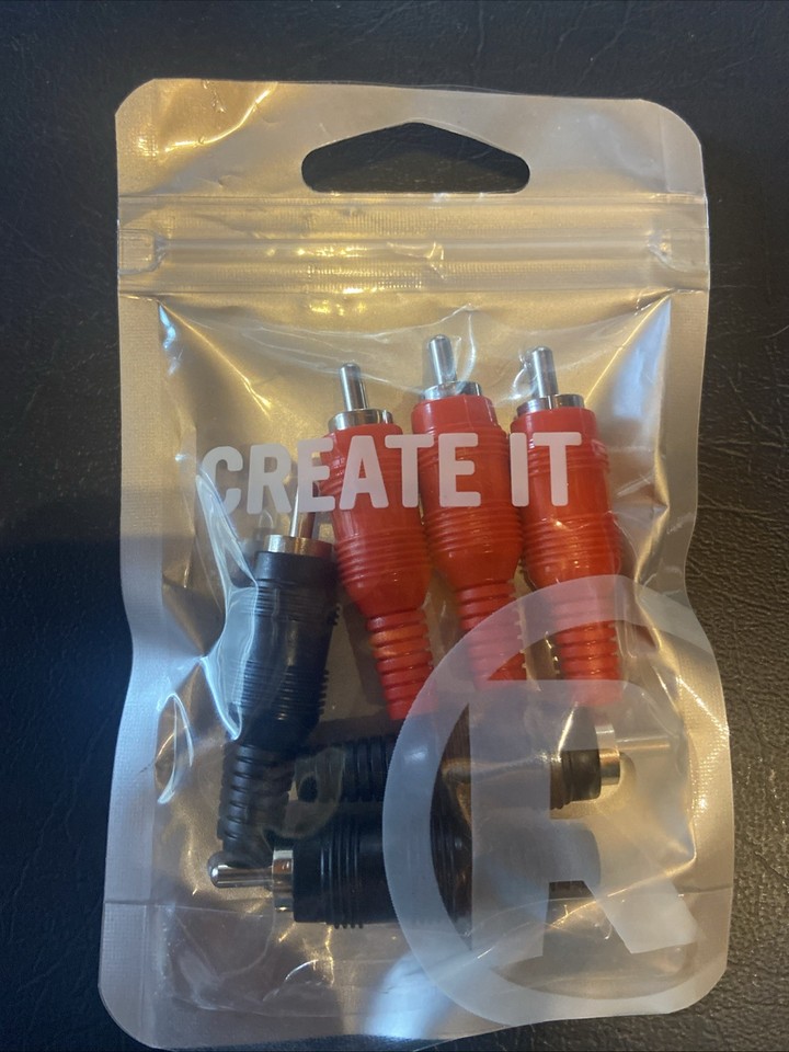 RadioShack Solder-Type Phono Plug 274-0451 6 Pack (3-Red 3-Black) New ...