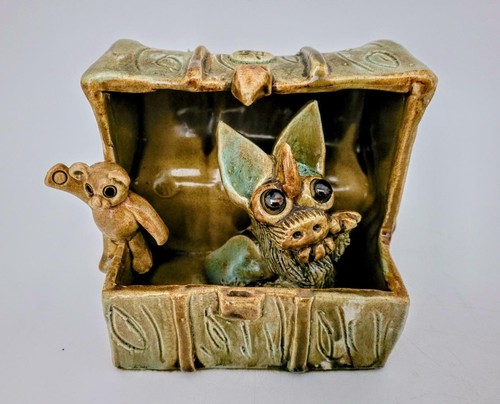Yare Designs Studio / Art Pottery Dragon in a Treasure Trunk Model ...