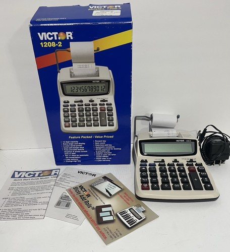 Victor 1208-2 Printing Calculator tested works business | eBay