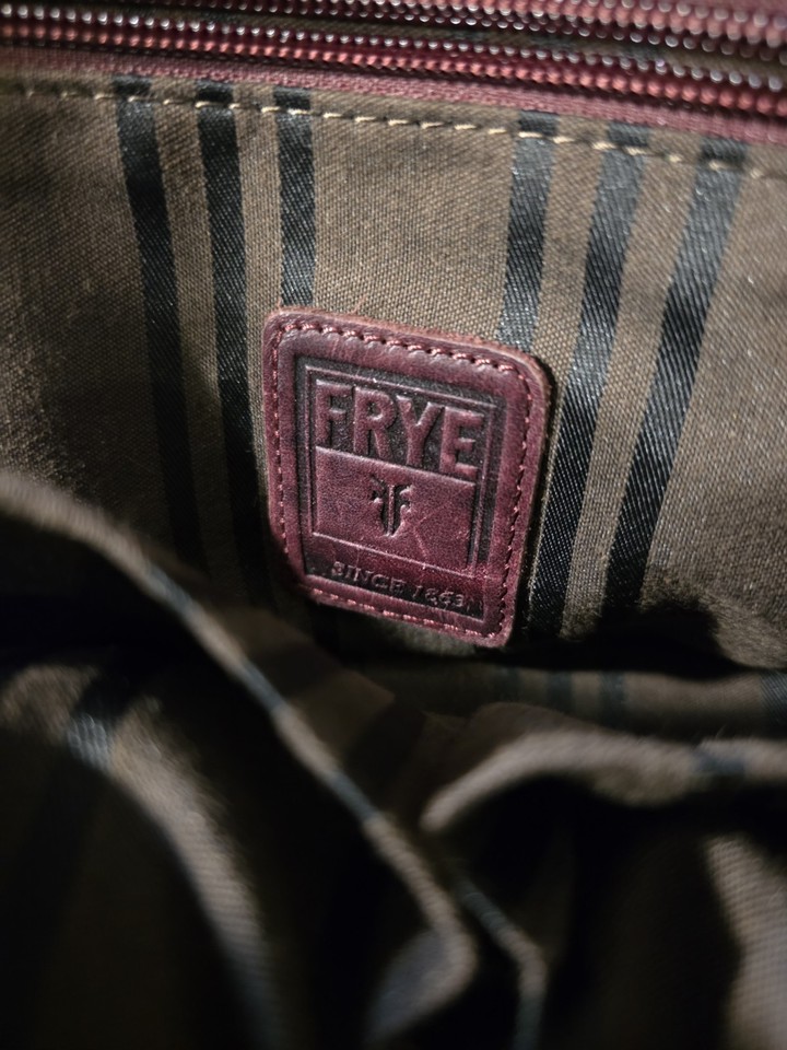 FRYE RED LEATHER TOTE BAG | eBay