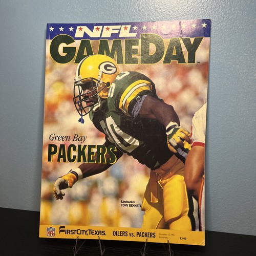 NFL GAMEDAY 1992 Green Bay Packers Line Backer Toney Bennet Magazine | eBay