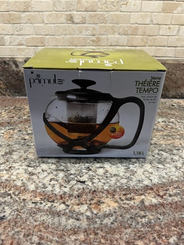 Primula Teas World Glass Teapot Infuser Set 40oz Herbal Rosebud BRAND ...
