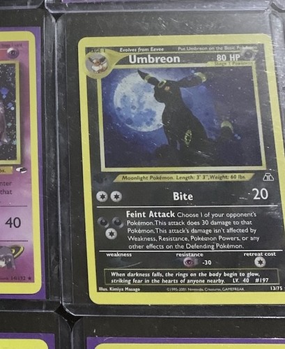Pokemon Umbreon 32/75 Neo Discovery 1st Edition Vintage | eBay Australia