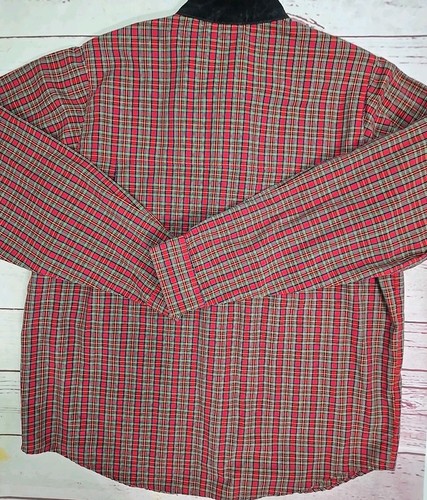 Vtg Norm Thompson Portland Oregon Classic Red PLAID Long Sleeve Blouse ...