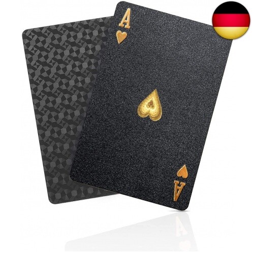 BIERDORF Schwarzer Diamant Kunststoff Pokerkarten Plastik wasserdichte ...