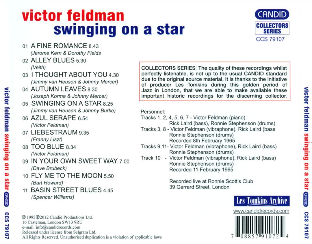 VICTOR FELDMAN/RONNIE STEPHENSON (JAZZ DRUMMER)/RICK LAIRD (BASS GUITAR ...