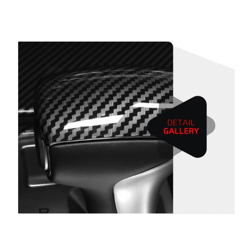 Carbon Fiber Style ABS Gear Shift Knob Cover Trim For Genesis G80 2017 ...