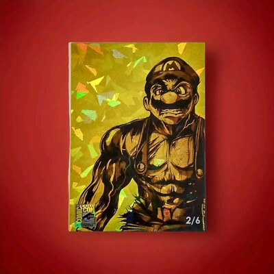 Rare Max Toons Battle Damage Super Mario Crystal Foil Trading Card #2/6 ...