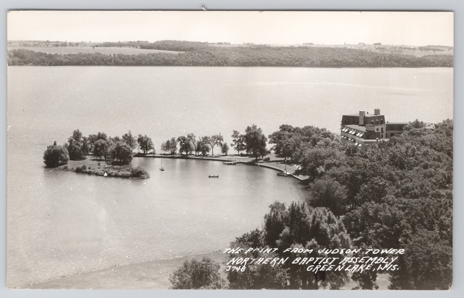 VIEW OF NORTHERN BAPTIST ASSEMBLY CHURCH, GREEN LAKE WISCONSIN FROM ...