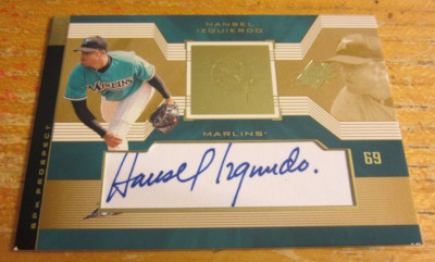 Hansel Izquierdo Autographed 2002 SPx #135 ROOKIE Card MLB Florida ...