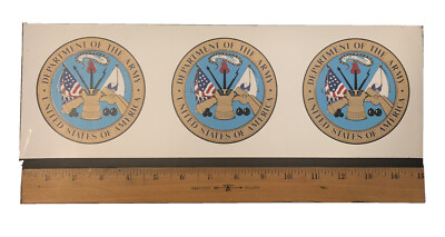 Vintage US ARMY Military Decal Car Bumper Sticker-15”x5” Total-3 Count ...