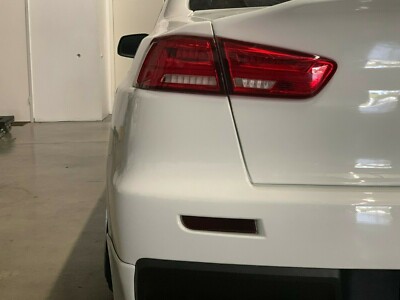 Mitsubishi Evolution EVO 10 Rear Bumper Reflector Overlay BLACK | eBay