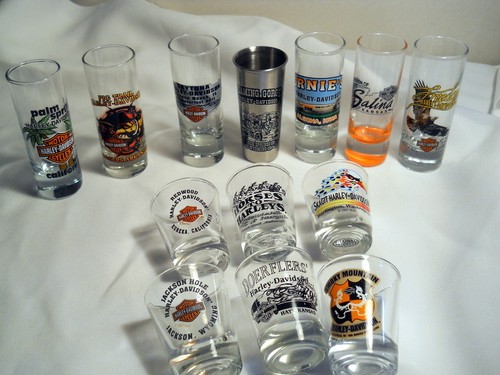 13 Collectors Harley Davidson Shot Glasses | eBay