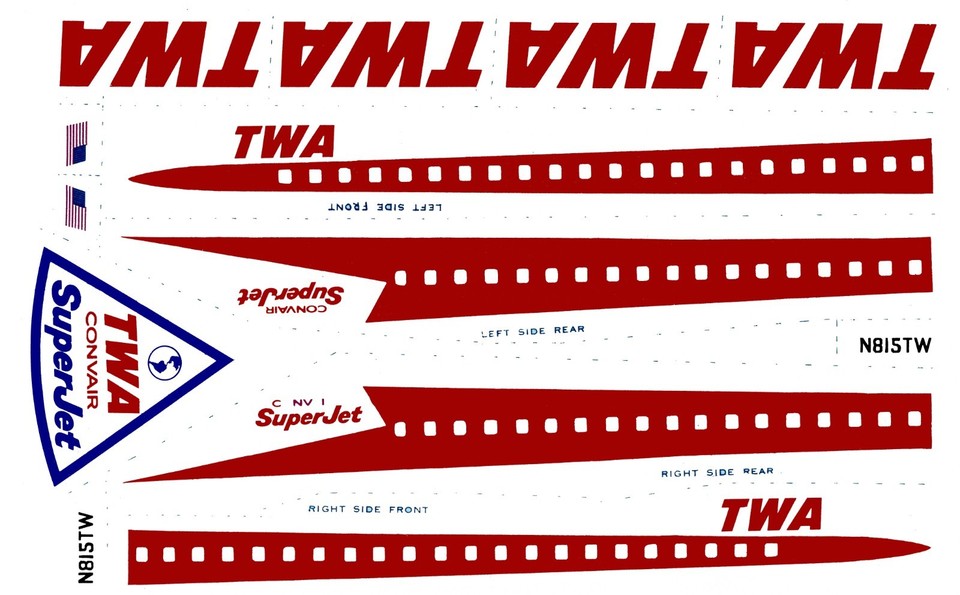 REPRO AIRLINER DECALS ONLY: AURORA COMET LINDBERG NITTO MONOGRAM REVELL ...