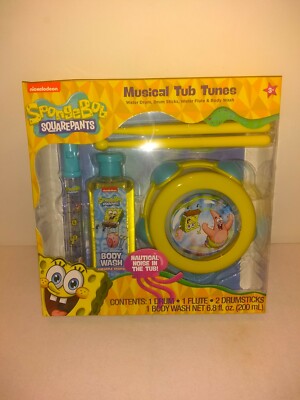 SpongeBob SquarePants Musical Tub Tunes Nickelodeon Drum Flute Body ...