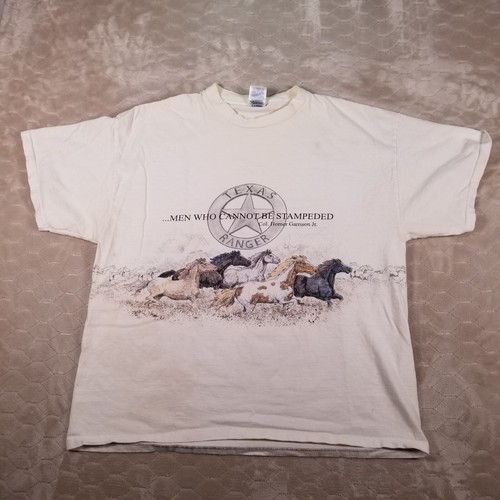 VTG Texas Ranger Horse Wrap Around Print Shirt Sz XL See Pics STAINED ...