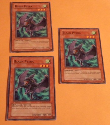 3X Black Ptera SD09-EN012 - Yugioh Yu Gi Oh! 3 Playset | eBay