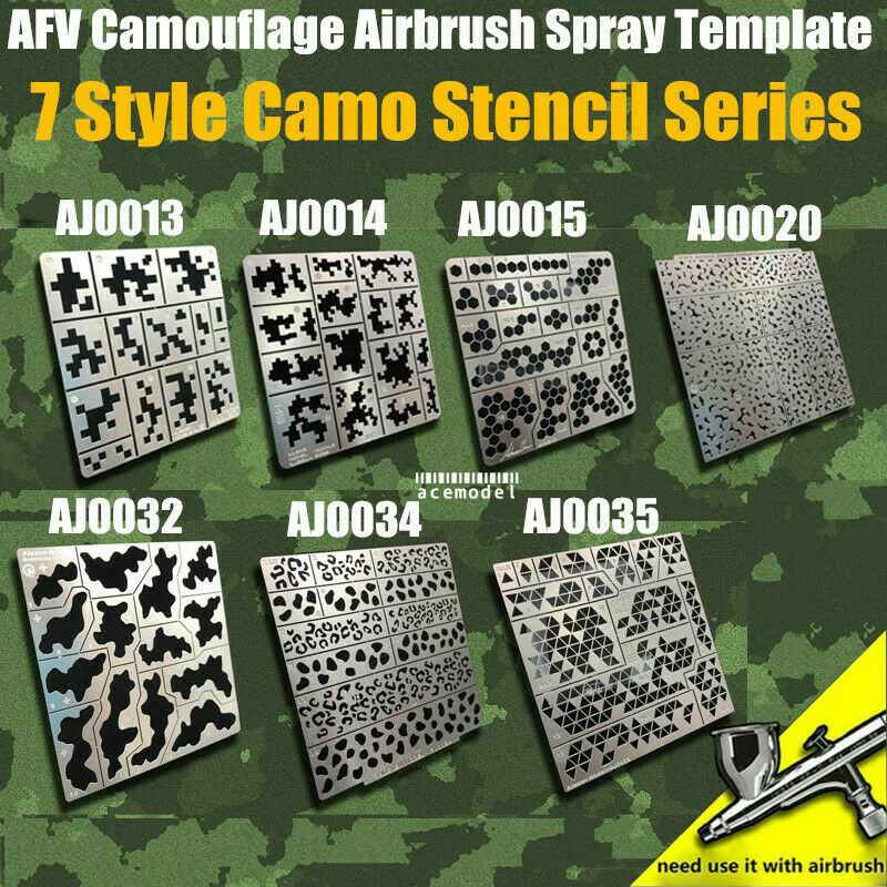 Printable Multicam Pattern Stencil KILLIK Camouflage Stencil Pack For