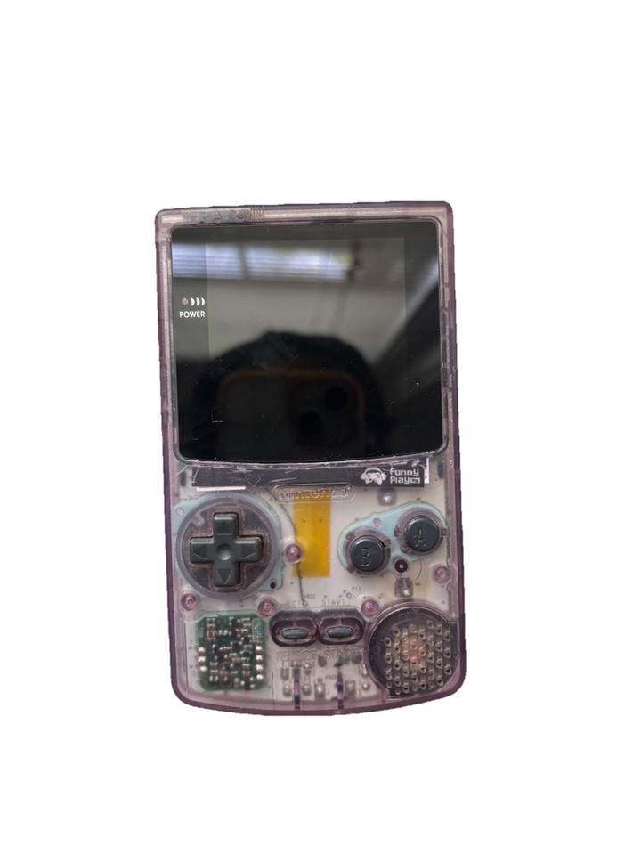 Game Boy Color MODDED lot Atomic purple W/ Everdrive x5 Pokémon crystal ...