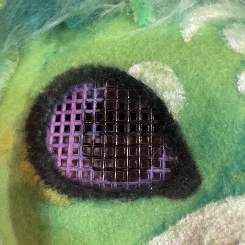 Therian Mask- Alien Cat 👽💚 Green Gleepy Glorp Cute Felt Lined High ...