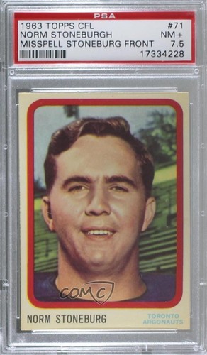 1963 Topps CFL Norm Stoneburgh Norm Stoneburg #71 PSA 7.5 | eBay