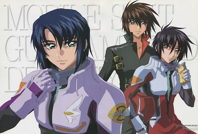 poster promo Gundam Seed Destiny anime Athrun Zala Kira Yamato Shinn ...