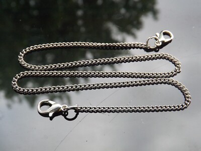 2 x Strong Silver Stainless Steel Clip on Extender Chain for Necklace ...